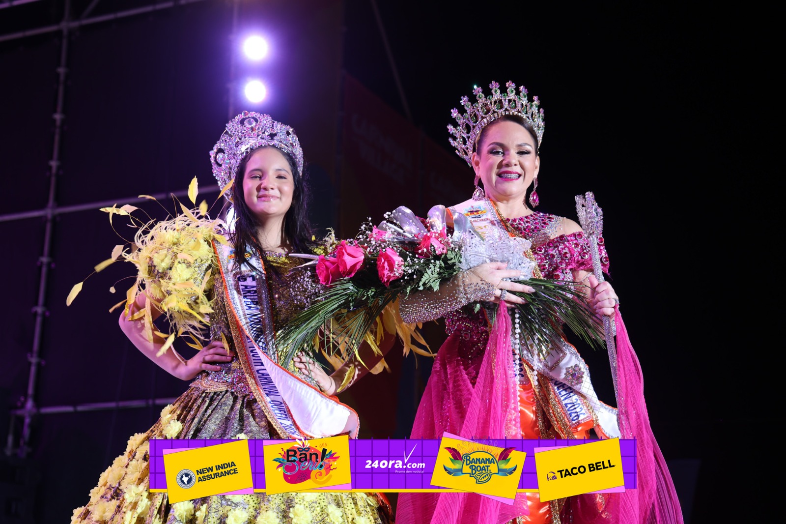 Kyra Jong corona como di 61 Reina Hubenil y Marylaine Ras como di 30 ...